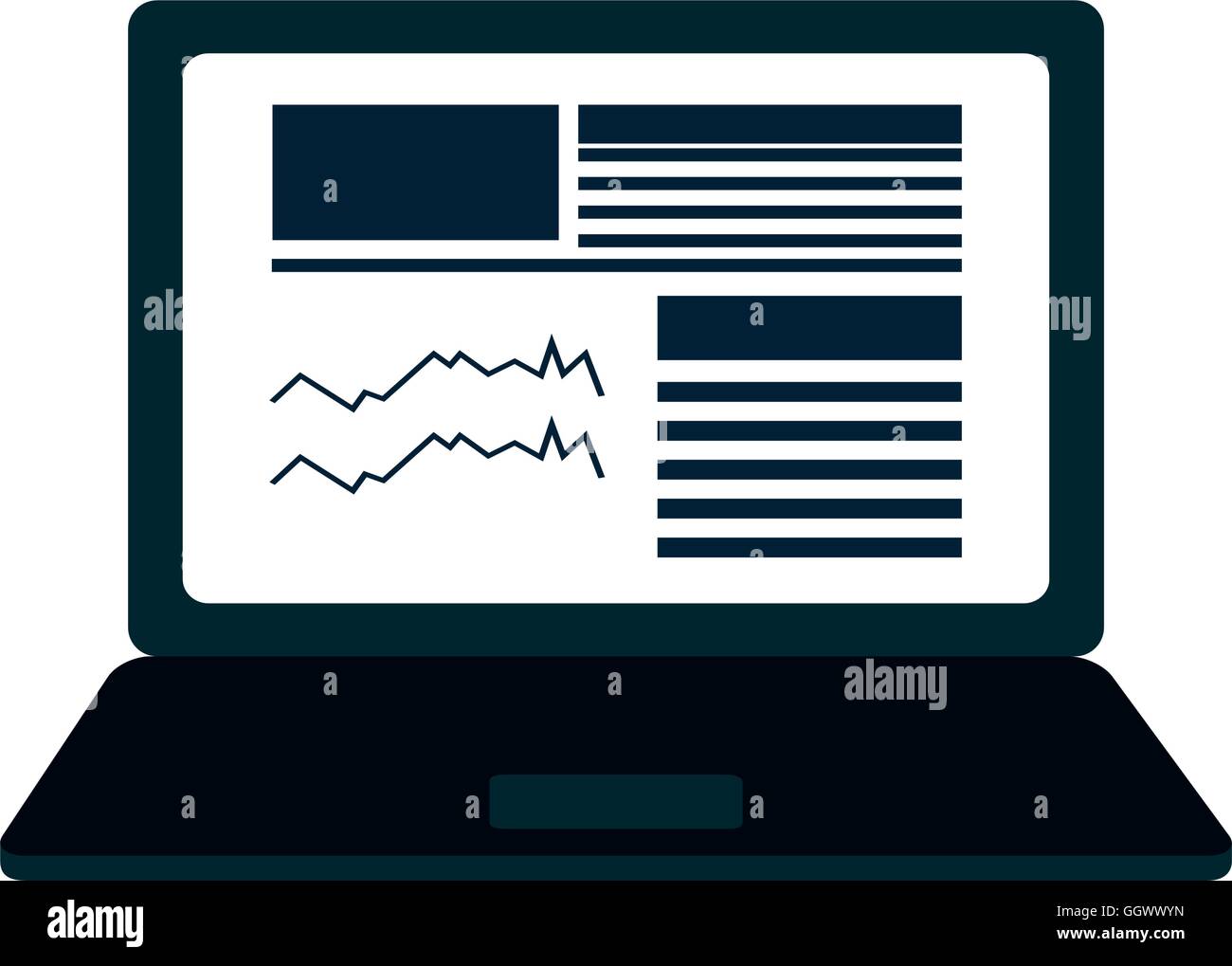 infographic laptop document site icon. Vector graphic Stock Vector ...