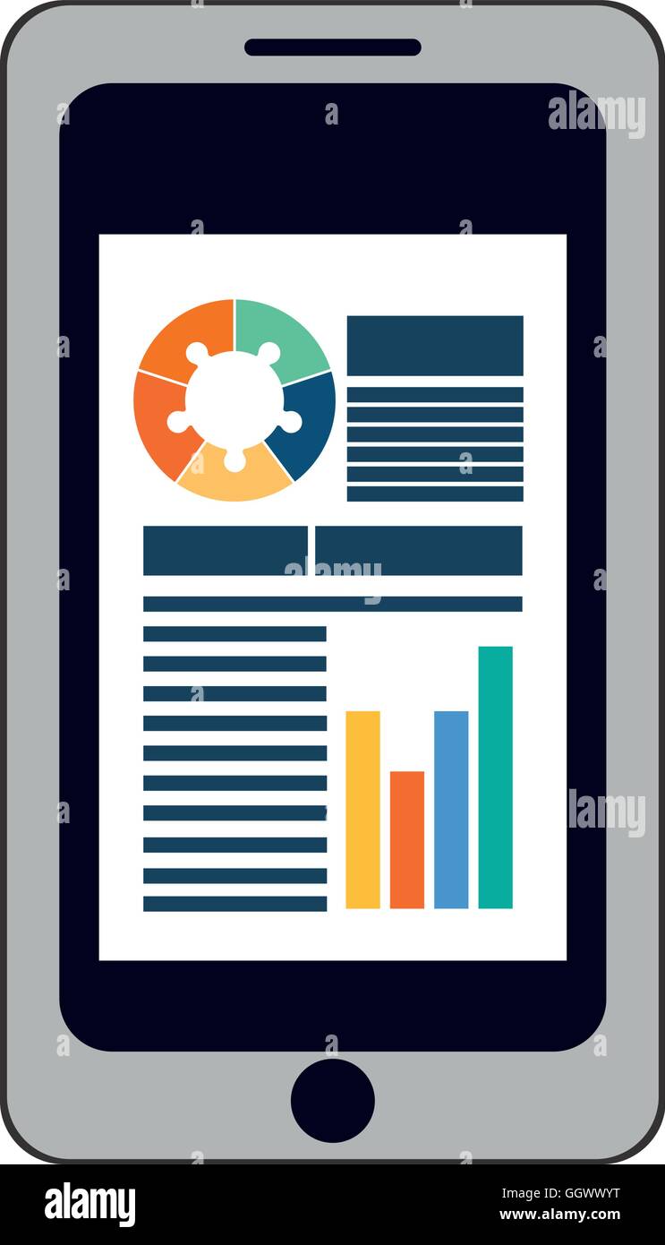 infographic smartphone document site icon. Vector graphic Stock Vector ...