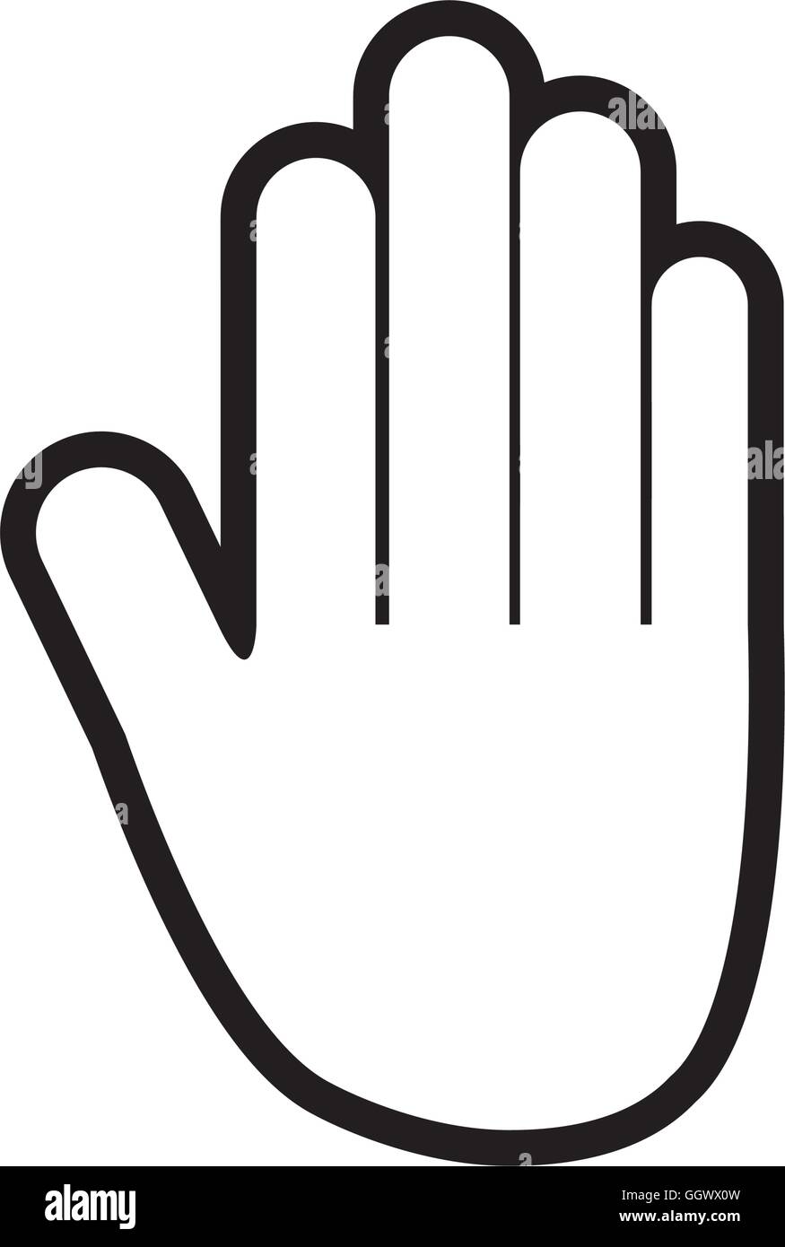 human hand gesture fingers icon. Vector graphic Stock Vector Image ...