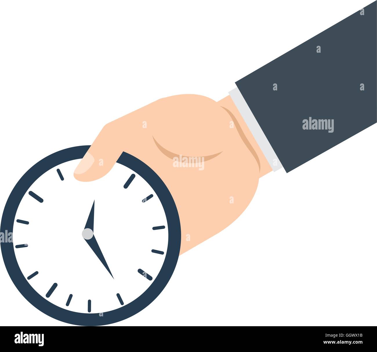 time traditional clock hand icon. Vector graphic Stock Vector Image ...