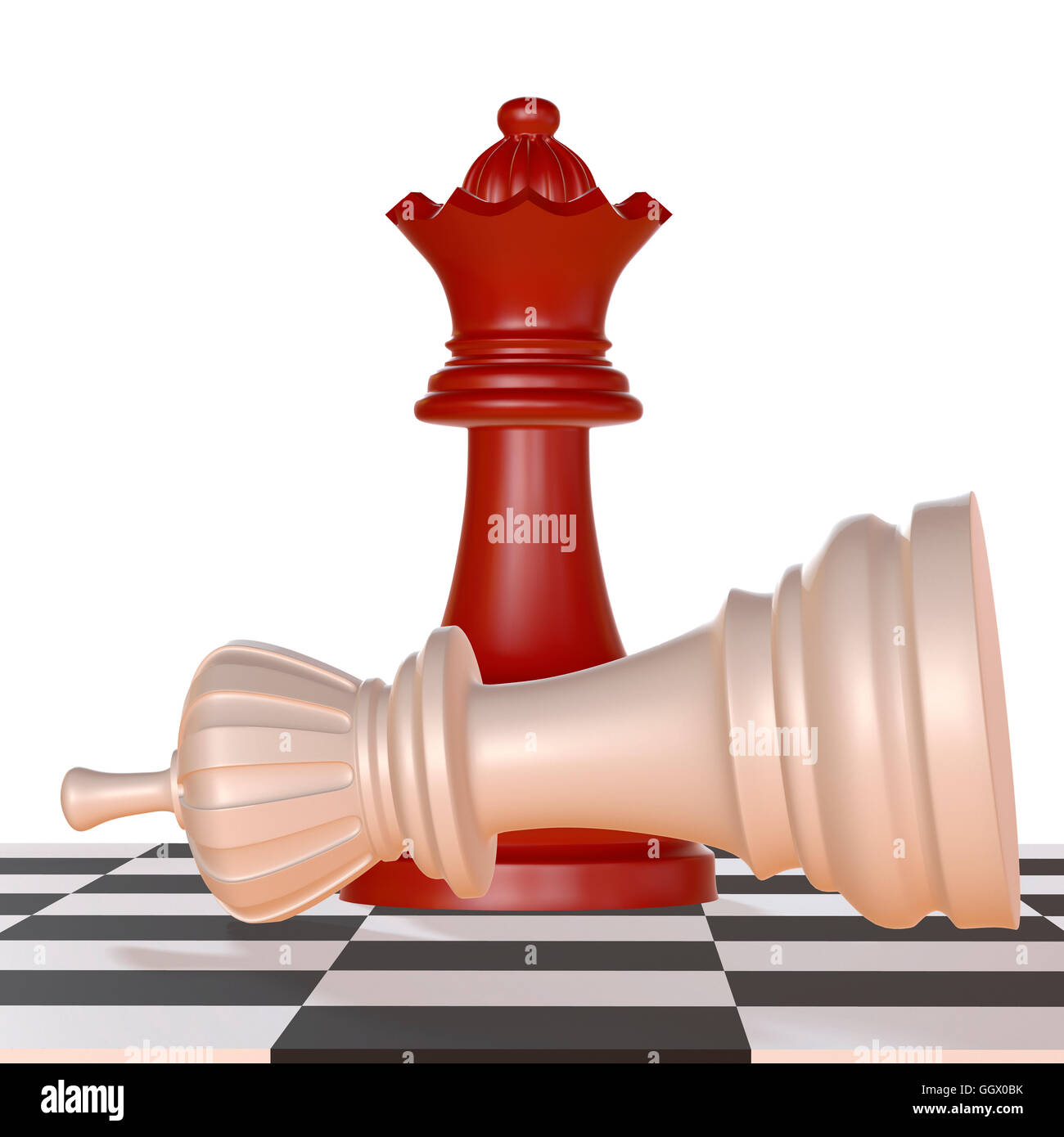 3d illustration of chess situation with figures Stock Photo - Alamy