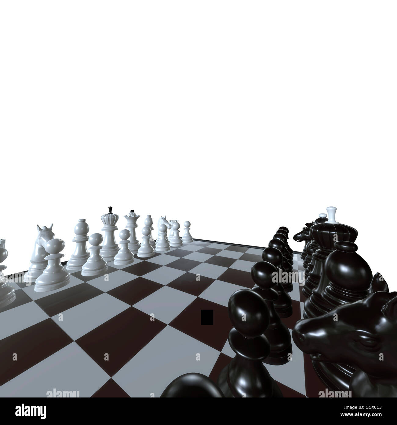 3d illustration of chess situation with figures Stock Photo - Alamy
