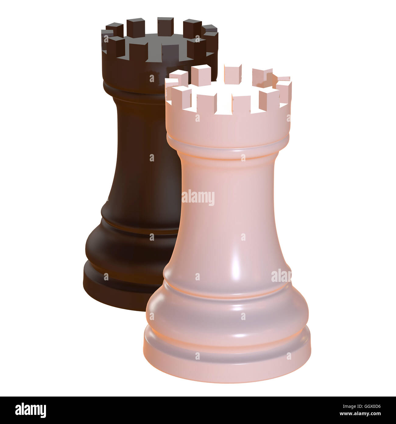 3d illustration of isolated chess game figurine Stock Photo - Alamy