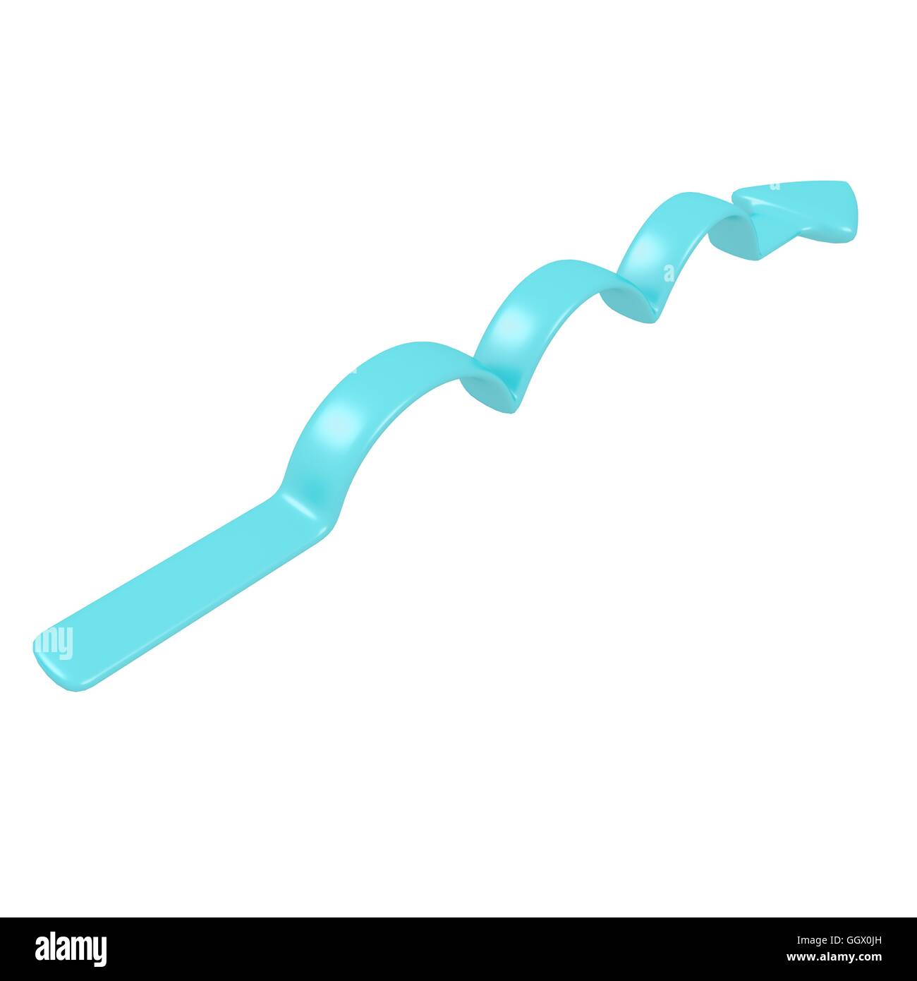 blue tinted arrow pointing forward through obstacles Stock Photo - Alamy