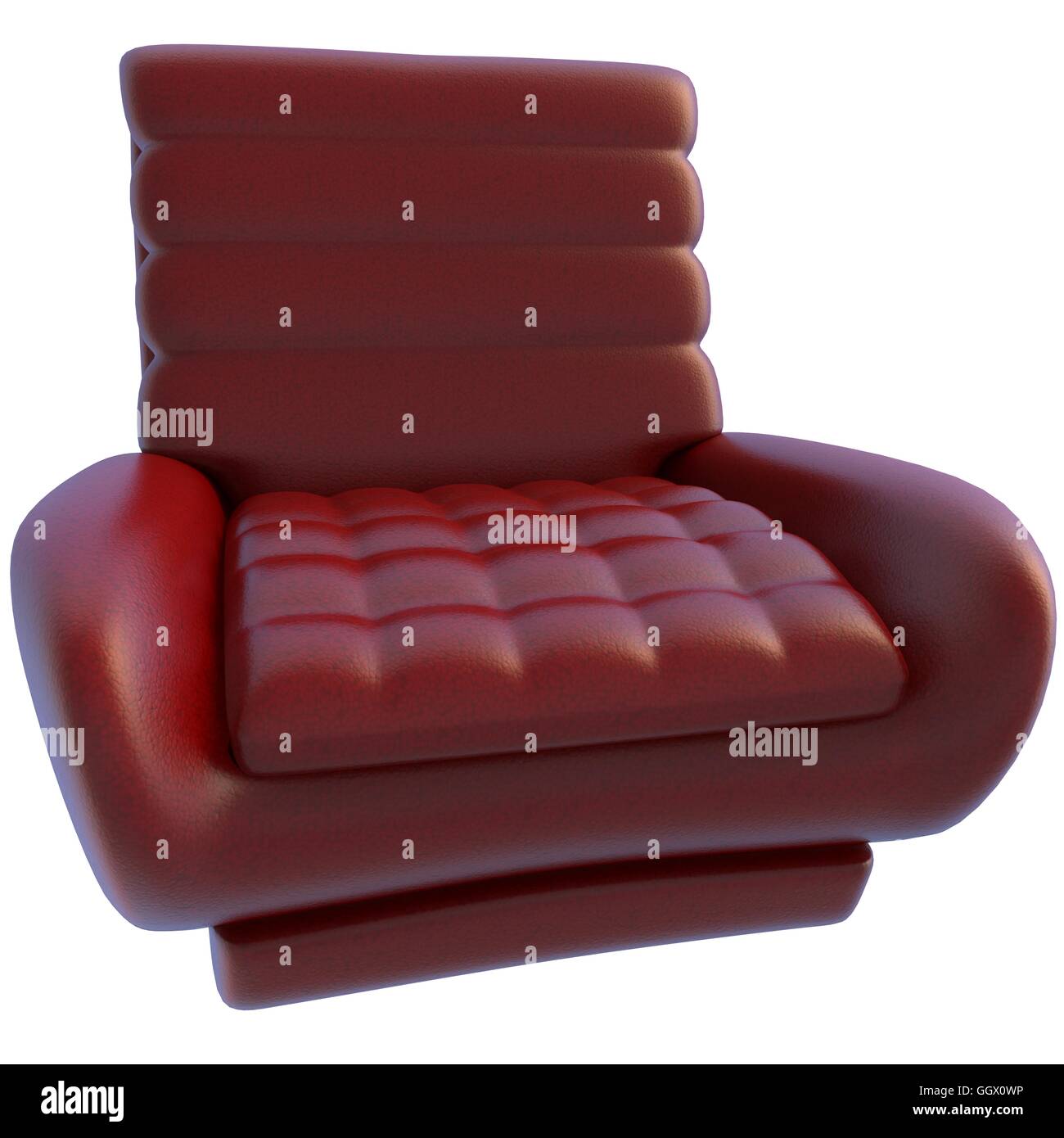 leather chair design in red Stock Photo - Alamy