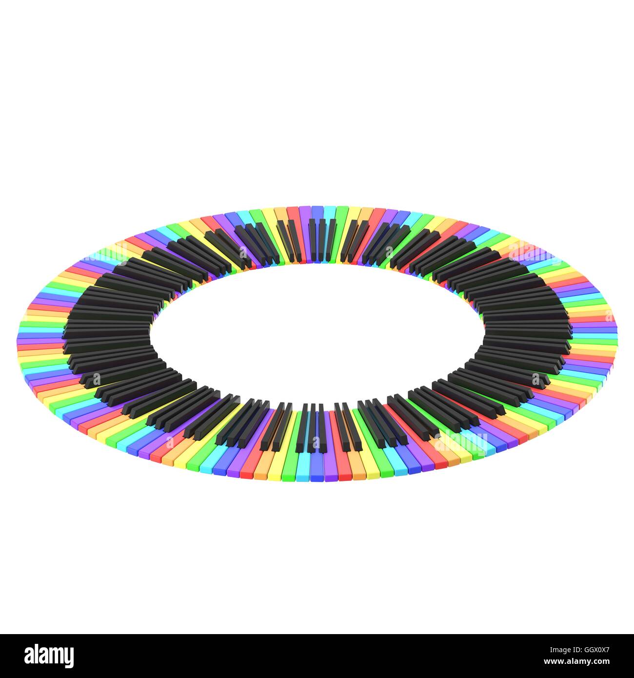 isolated piano keyboard in rainbow colors Stock Photo - Alamy