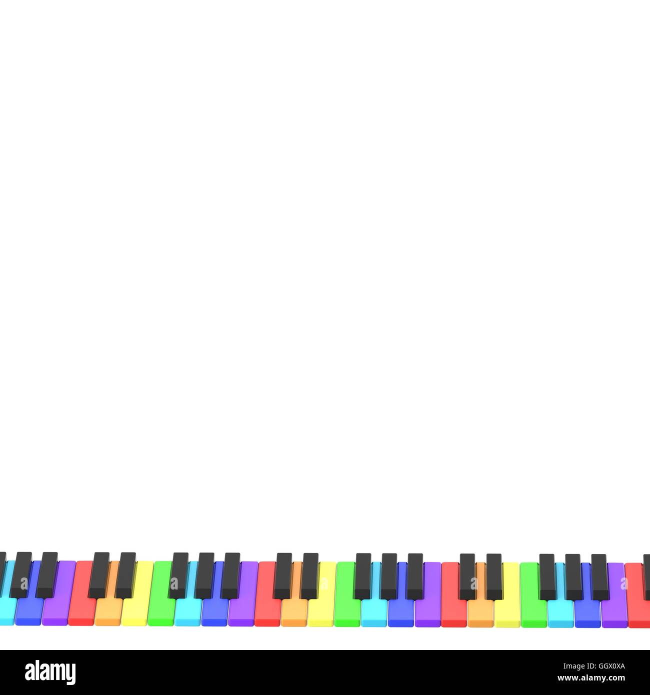 isolated piano keyboard in rainbow colors Stock Photo - Alamy