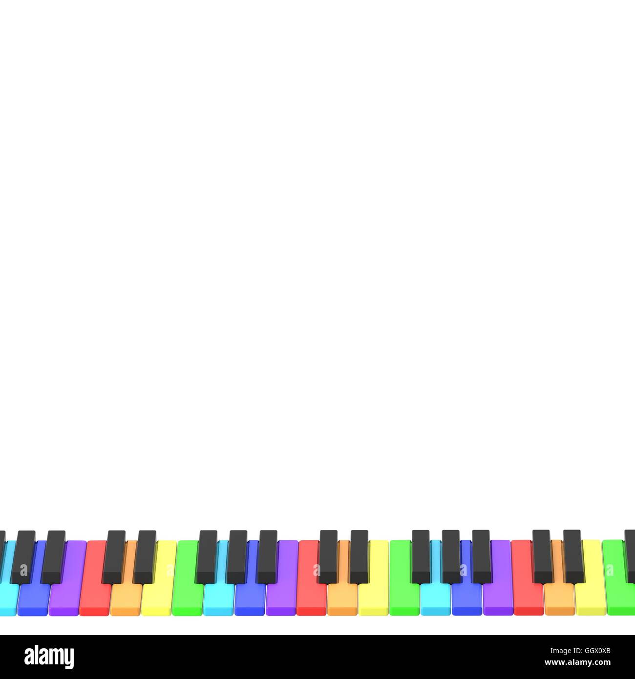 isolated piano keyboard in rainbow colors Stock Photo - Alamy