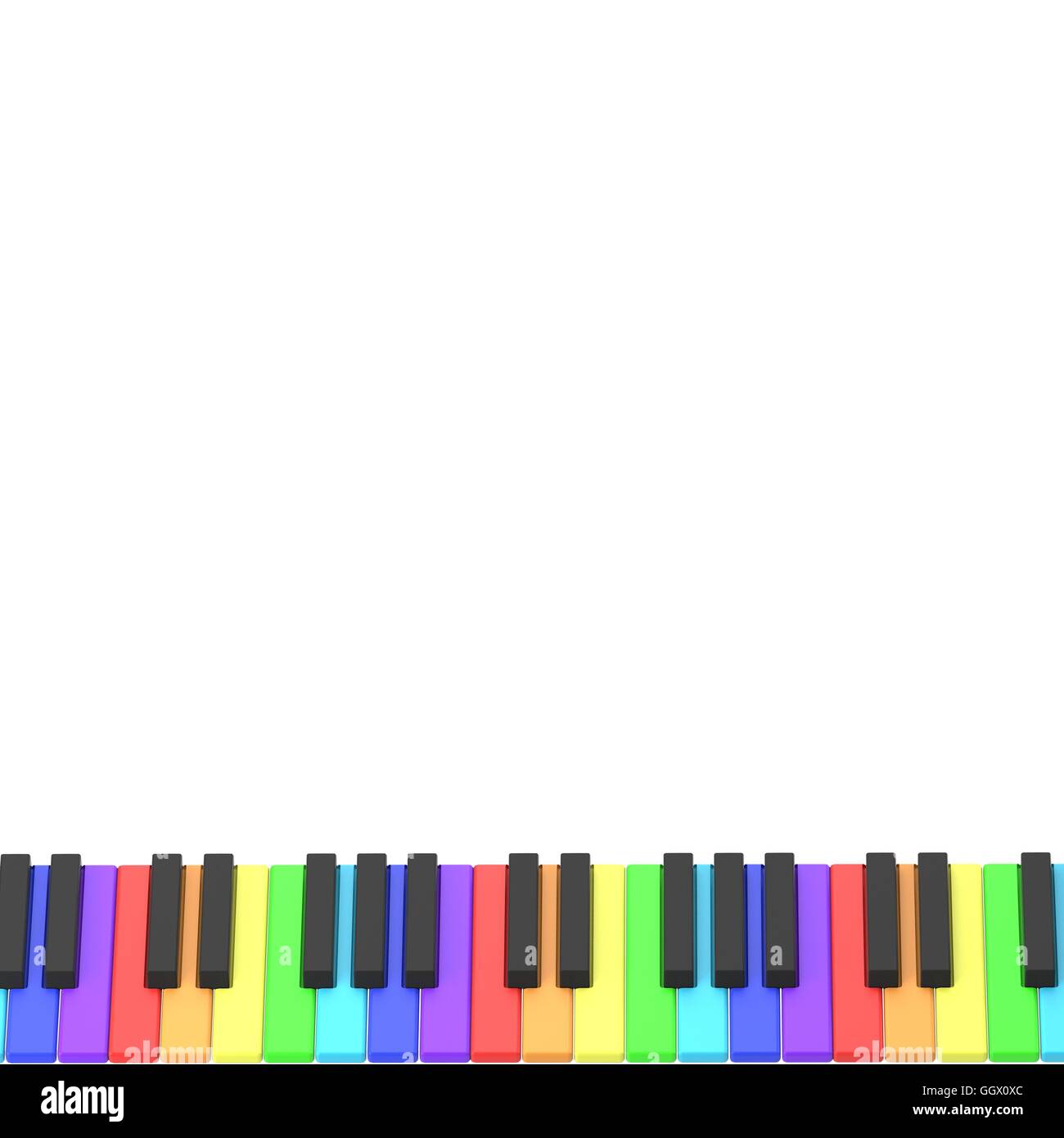 isolated piano keyboard in rainbow colors Stock Photo - Alamy
