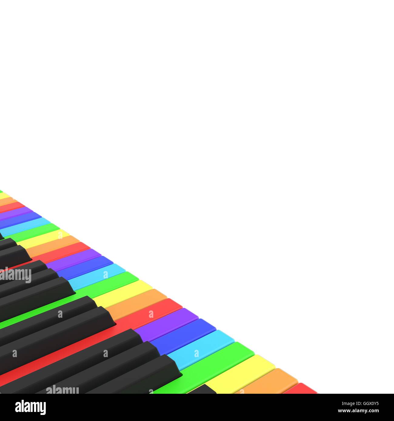 isolated piano keyboard in rainbow colors Stock Photo - Alamy