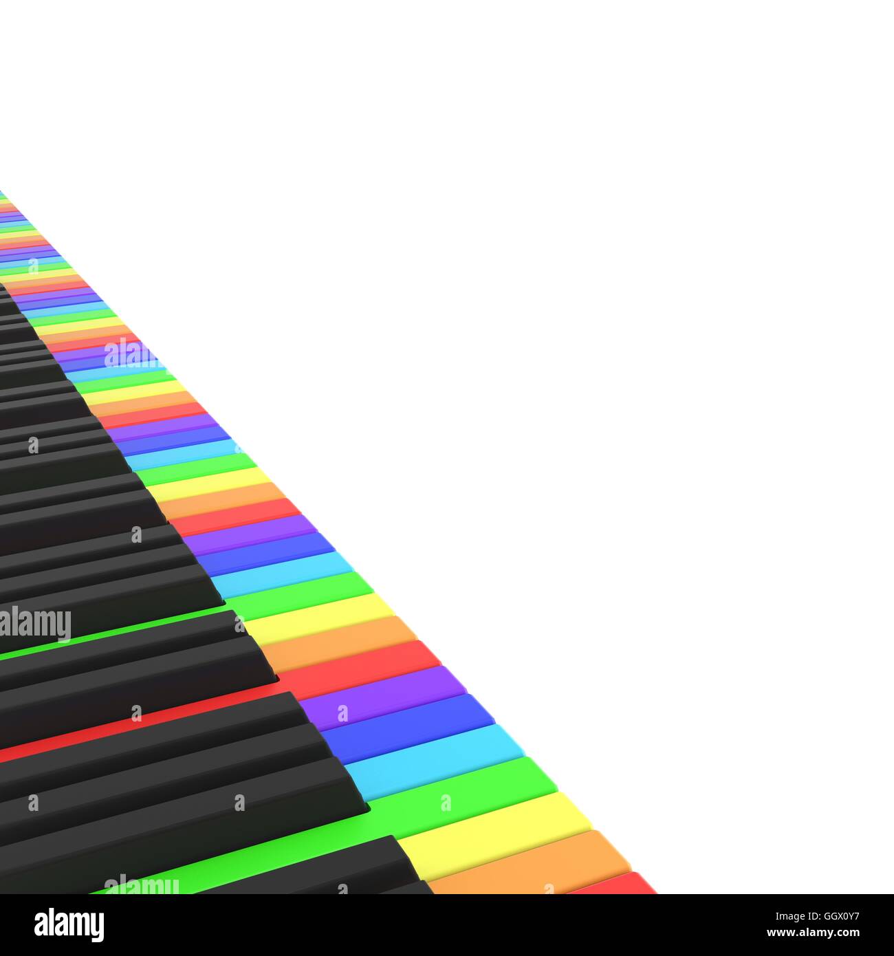 isolated piano keyboard in rainbow colors Stock Photo - Alamy