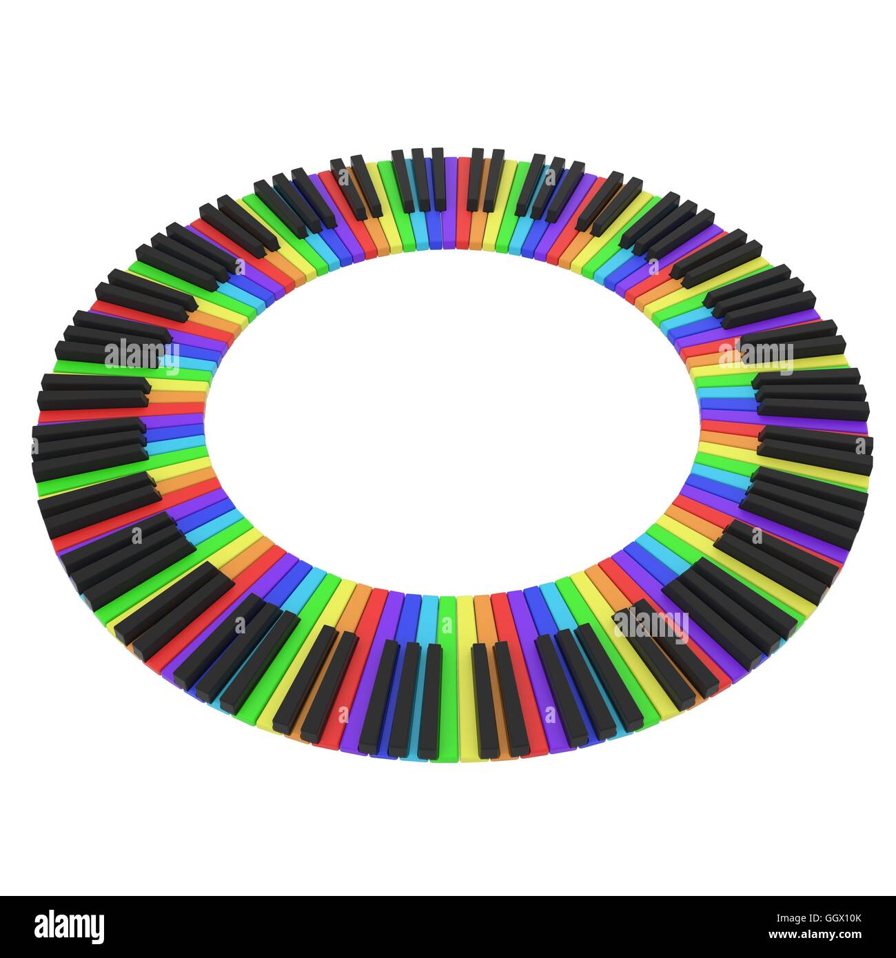 isolated piano keyboard in rainbow colors Stock Photo - Alamy