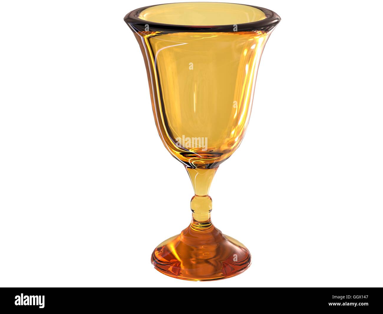 isolated glass render in yellow tones Stock Photo - Alamy