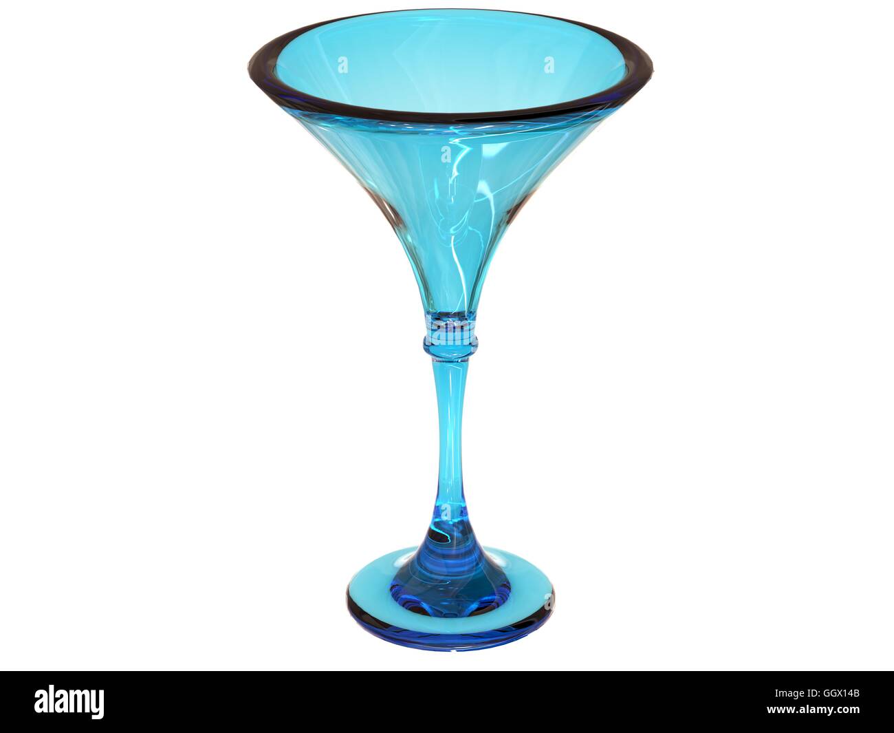isolated glass render in blue tones Stock Photo - Alamy