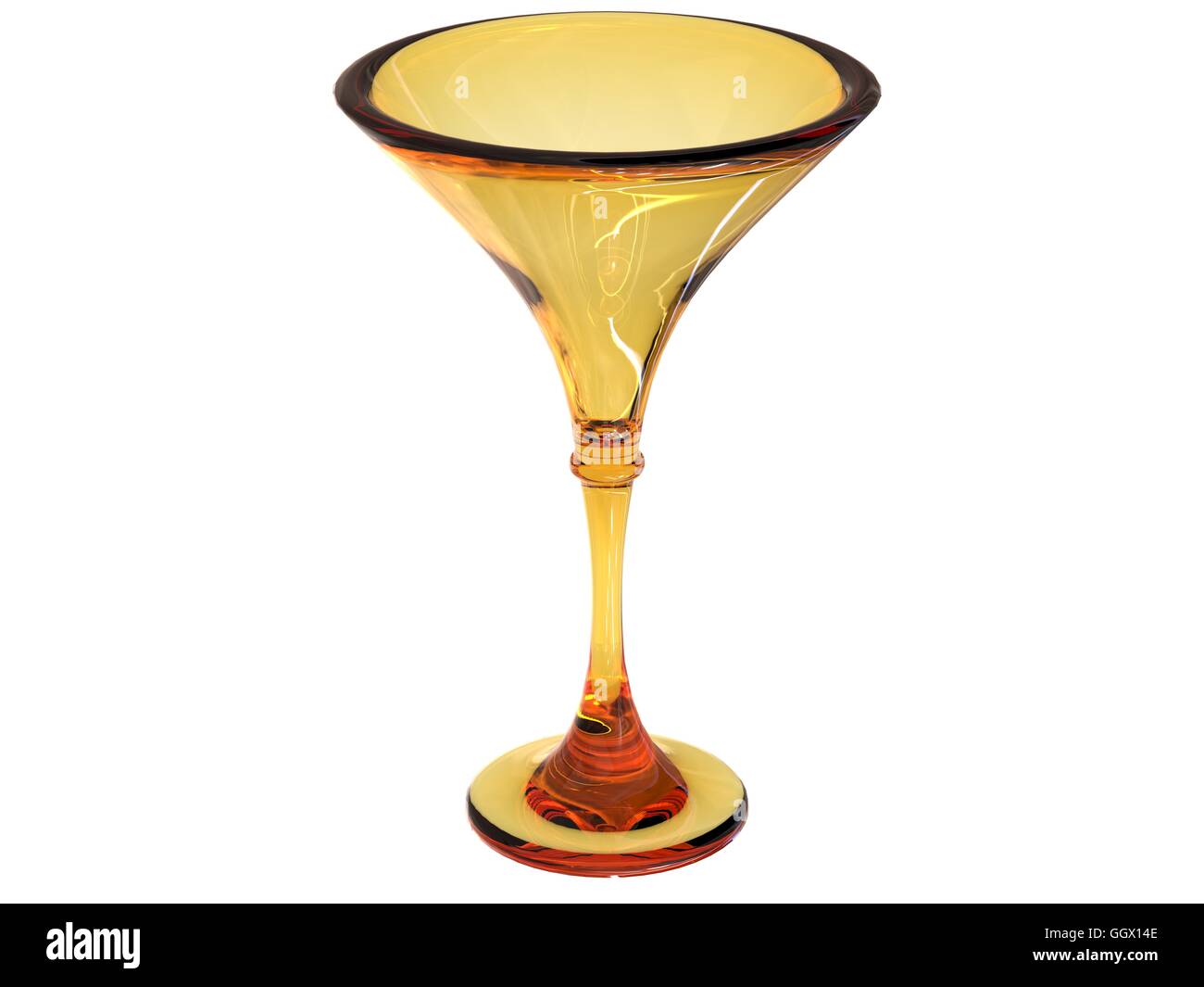 isolated glass render in yellow tones Stock Photo - Alamy