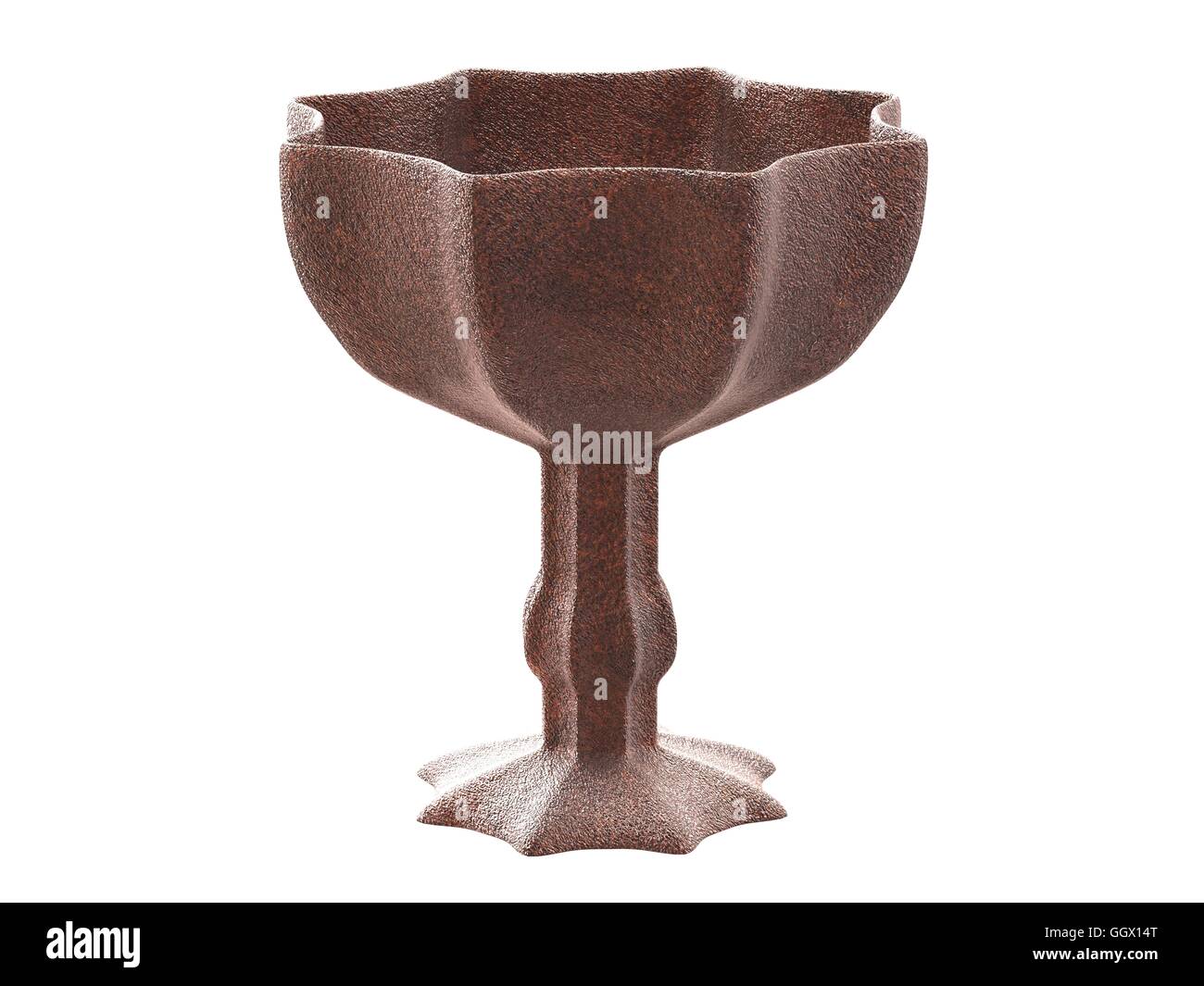 isolated rusty ice-cream bowl 3d render in metal Stock Photo - Alamy