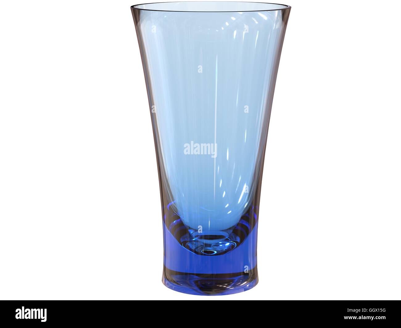 isolated glass render in blue tones Stock Photo - Alamy