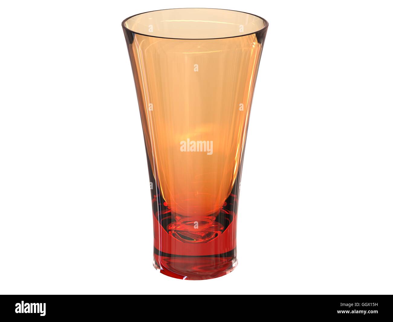 isolated glass render in warm red tones Stock Photo - Alamy