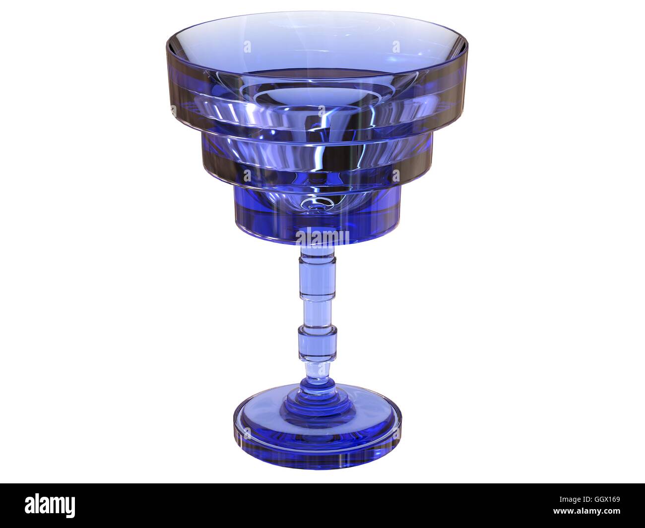 isolated glass render in blue tones Stock Photo - Alamy
