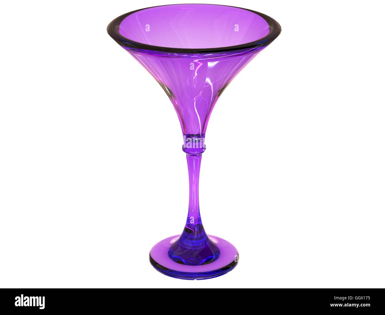 isolated glass render in purple tones Stock Photo - Alamy