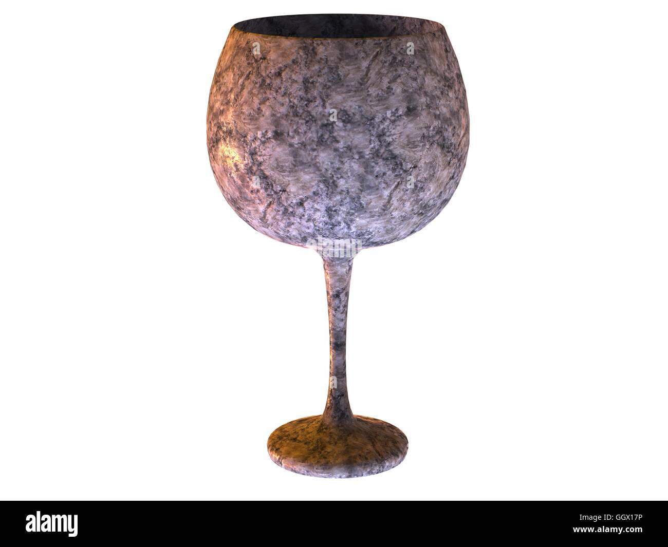 isolated glass 3d render with reflection in stone Stock Photo - Alamy