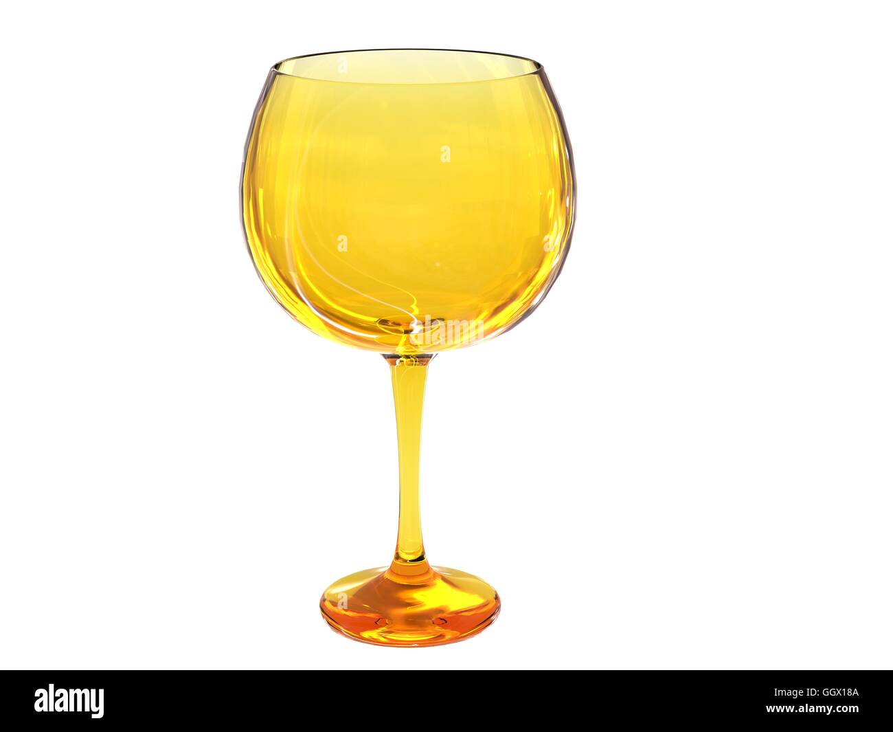 isolated glass render in yellow tones Stock Photo - Alamy