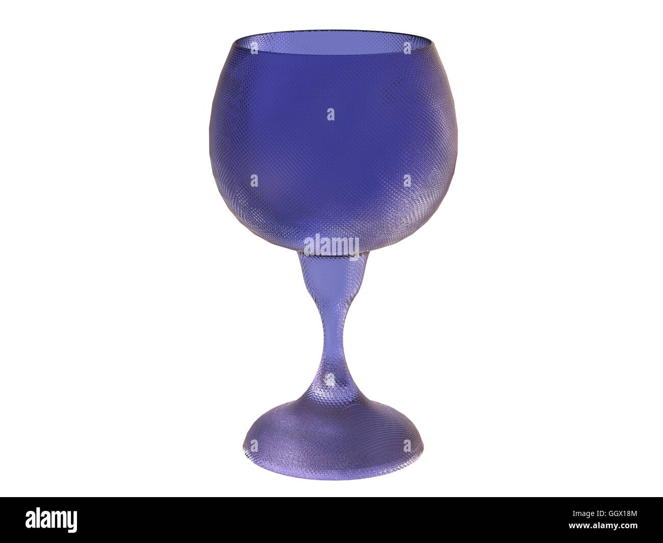 isolated glass render in blue tones Stock Photo - Alamy