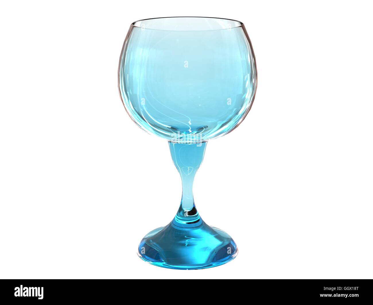 isolated glass render in blue tones Stock Photo - Alamy