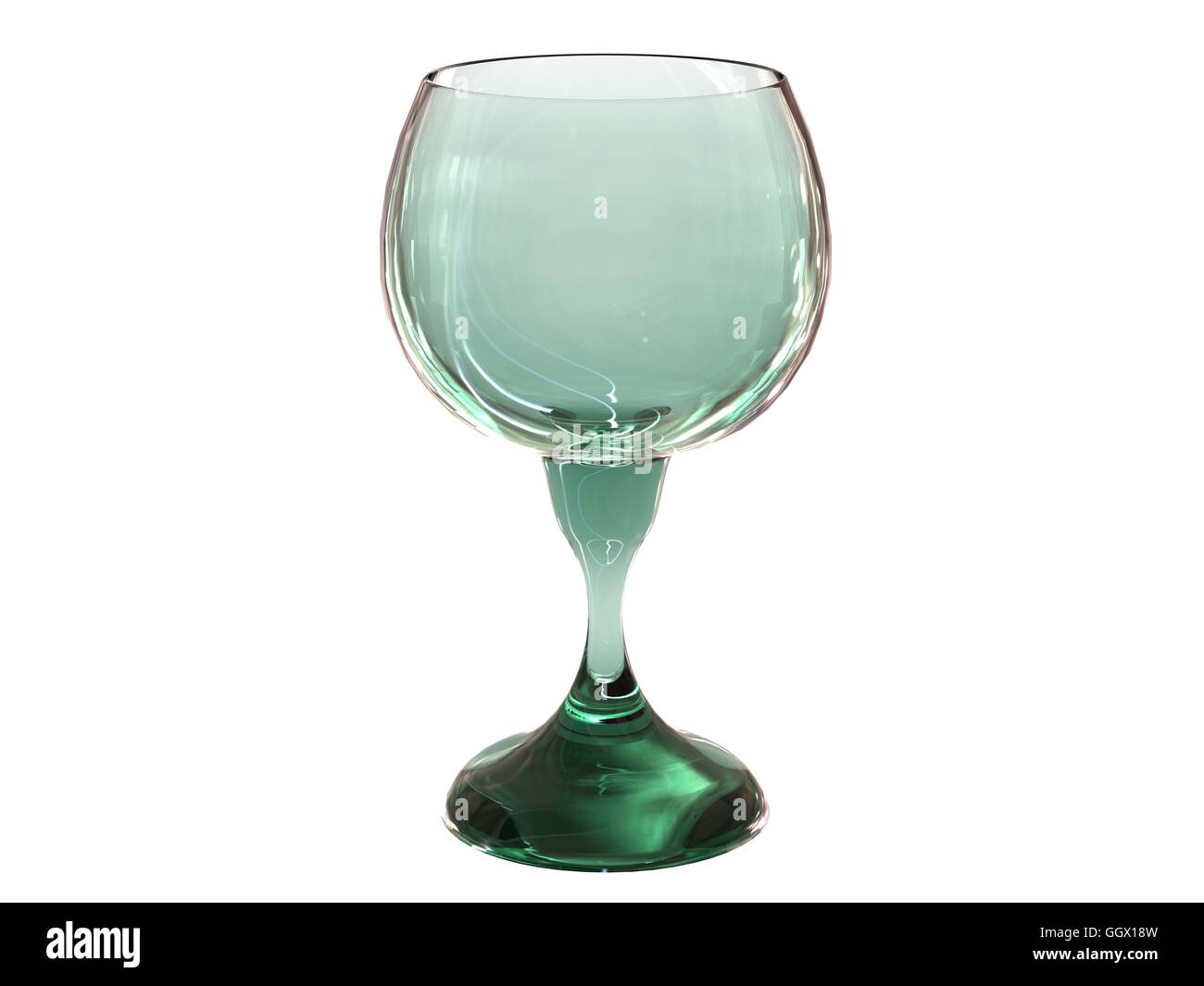 isolated glass render in green tones Stock Photo - Alamy