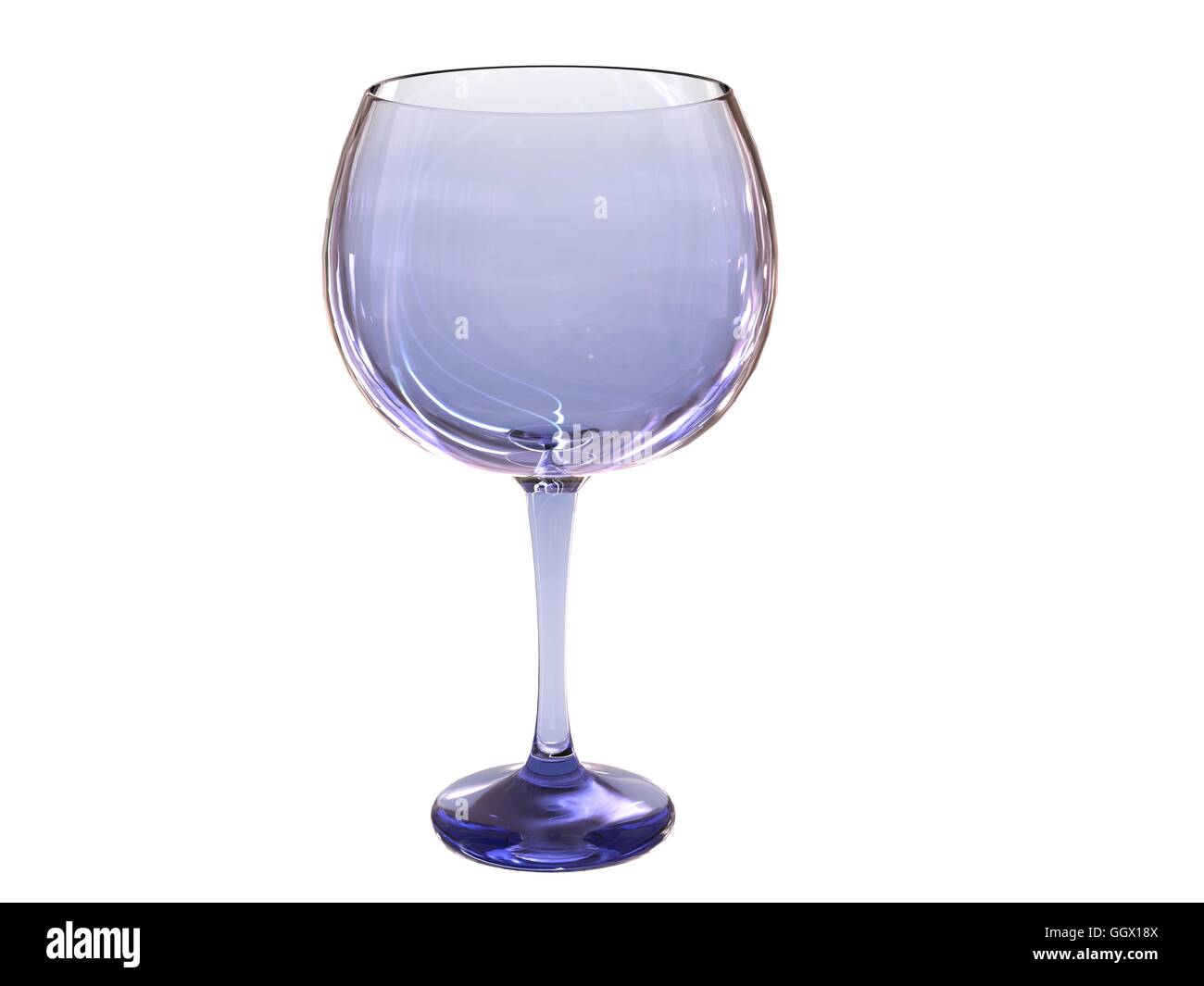 isolated glass render in blue tones Stock Photo - Alamy