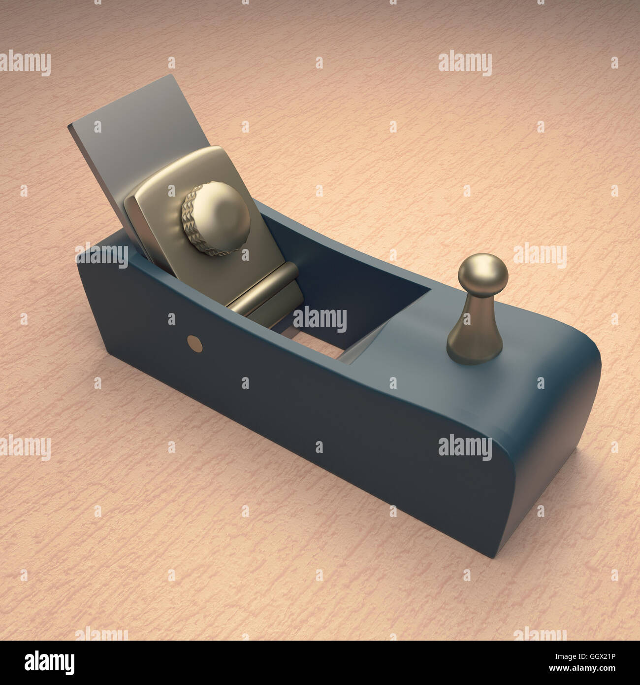 carpenter's plane woodwork tool with cutting blade Stock Photo - Alamy