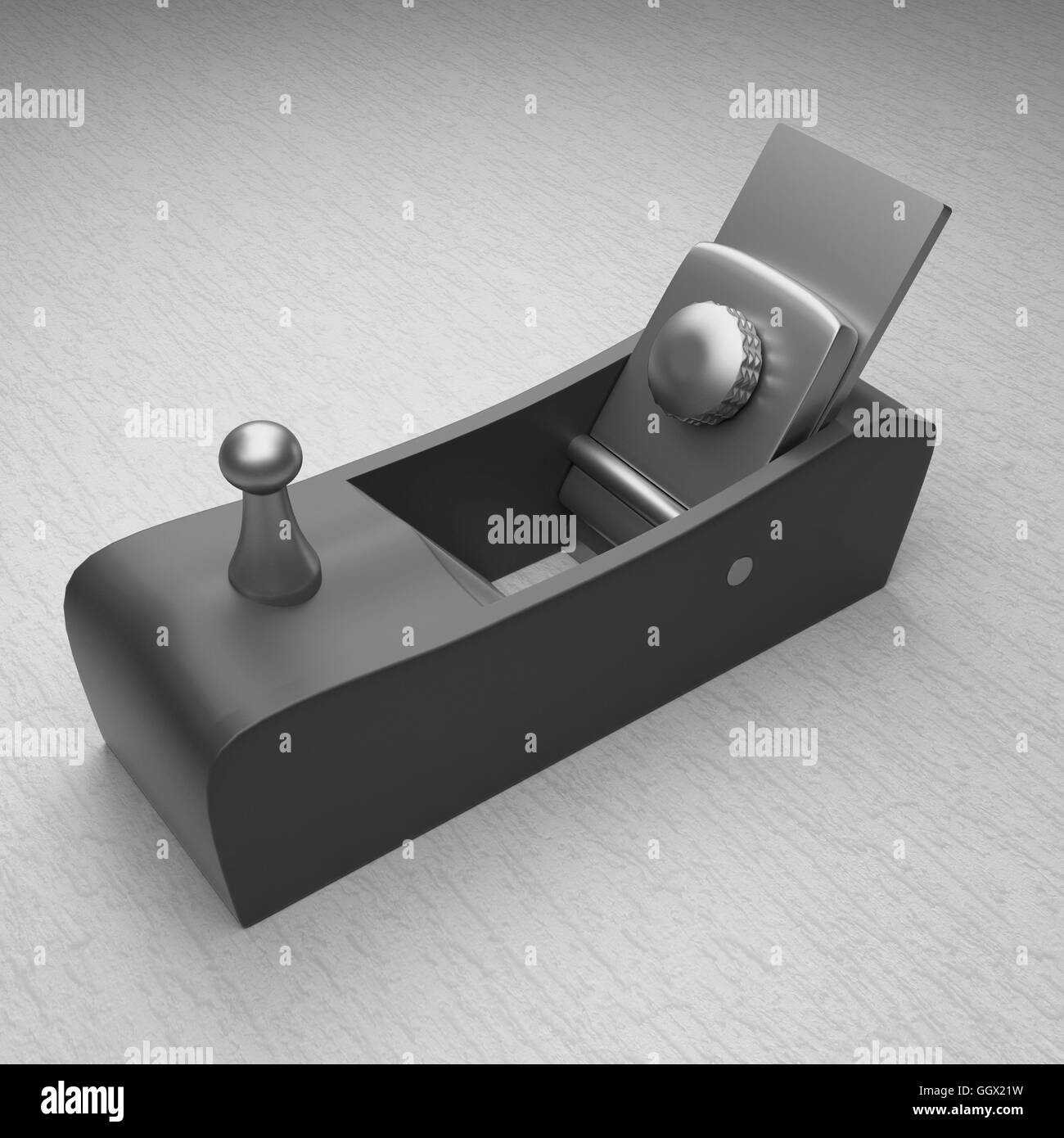 carpenter's plane woodwork tool with cutting blade Stock Photo - Alamy