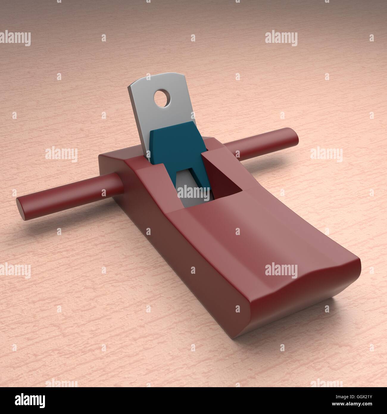carpenter's plane woodwork tool with cutting blade Stock Photo - Alamy