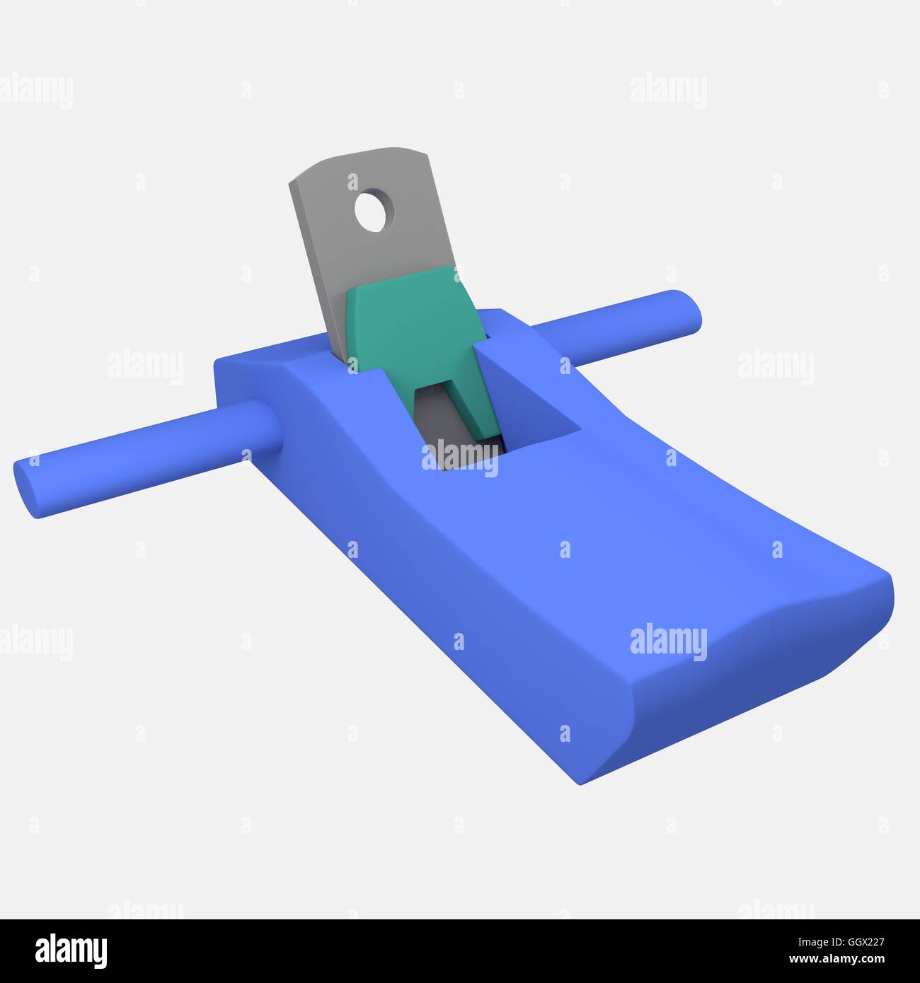 carpenter's plane woodwork tool with cutting blade Stock Photo - Alamy