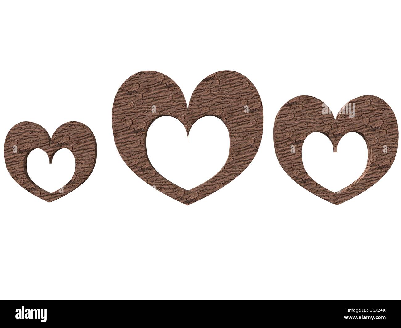 heart; frame; photo; photoframe; render; isolated; empty; blank ...