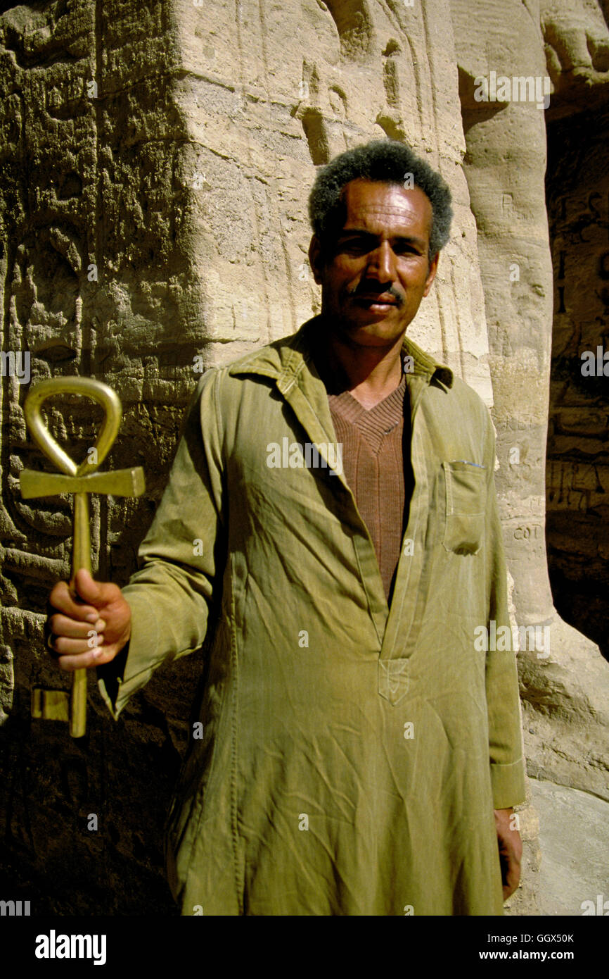 Watchman and Gatekeeper of the Rameses II rock temple at Abu Simbel ...