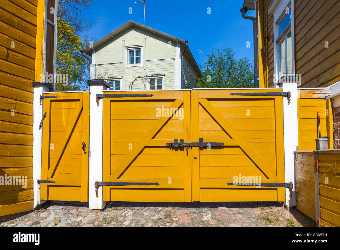 Yellow Gate 1.2m High X 3.0m Wide Spectator Barrier Double Leaf Gate