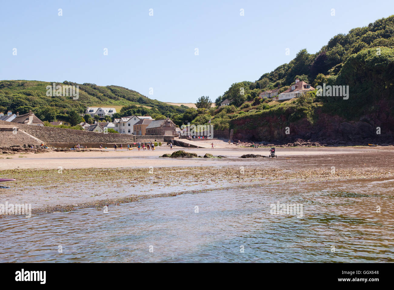 Hope Cove beach, Hope Cove, South Devon, England, United Kingdom Stock ...