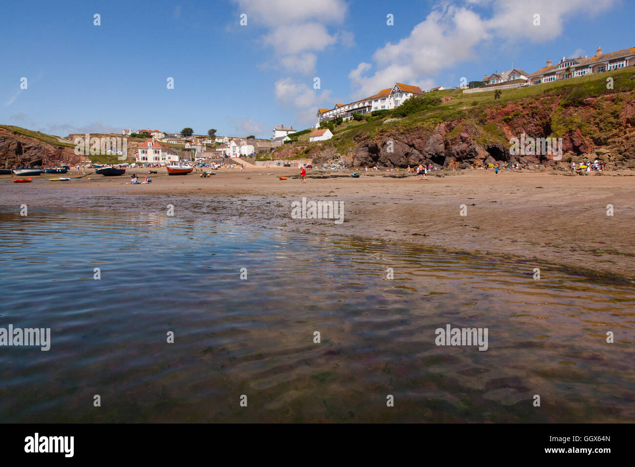 Hope Cove beach, Hope Cove, South Devon, England, United Kingdom Stock ...