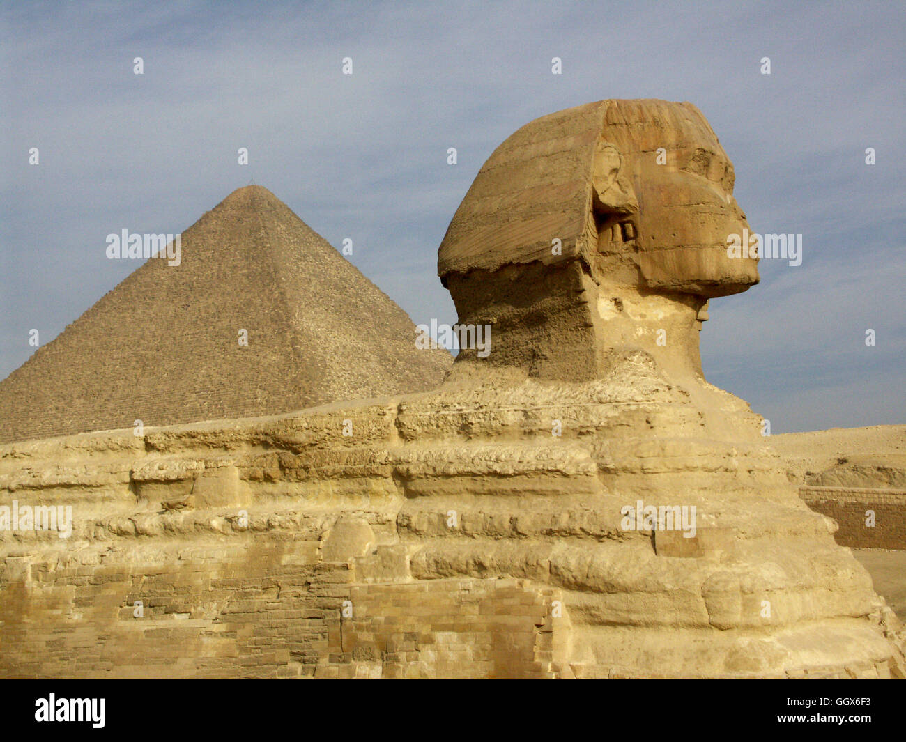 The sphinx at Giza, Egypt. The Sphinx is one of the most easily ...