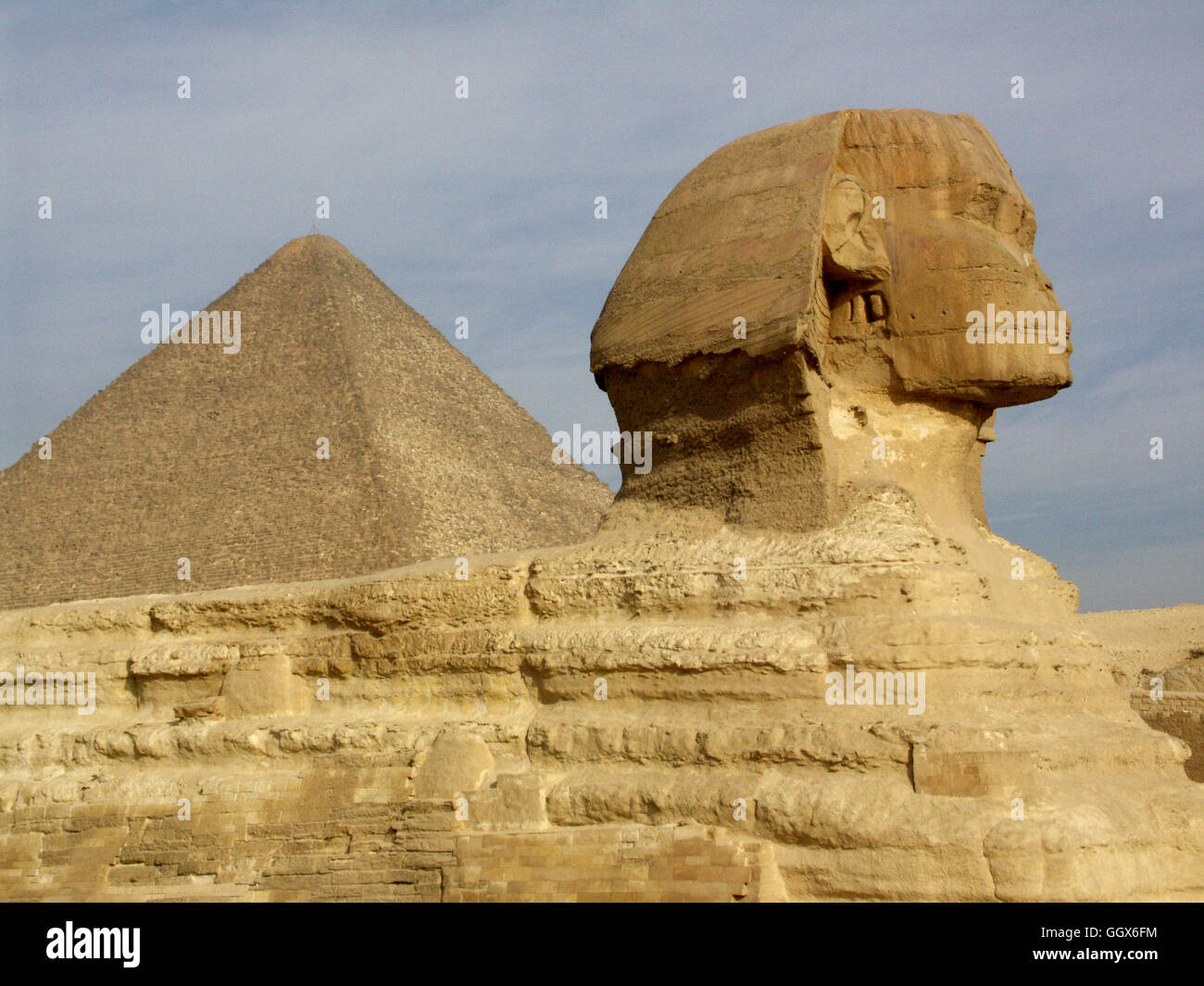 The sphinx at Giza, Egypt. The Sphinx is one of the most easily ...
