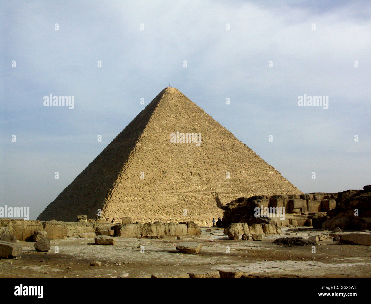 The great pyramid of Cheops in Giza – Egypt. It measures 230 m at the ...