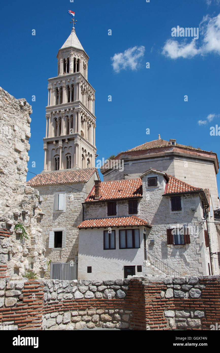 The bell-tower of the Peristil, Split, Croatia Stock Photo - Alamy