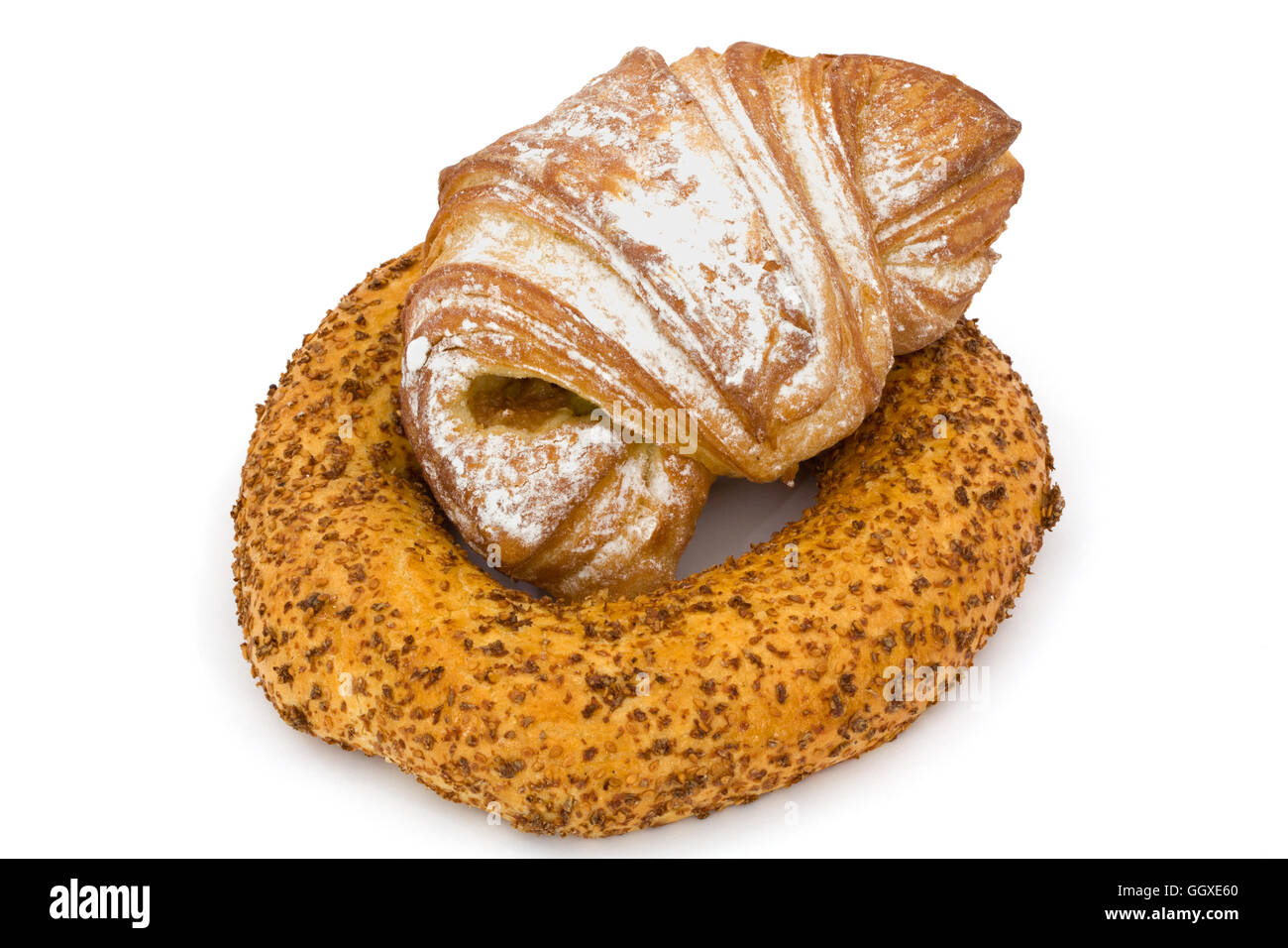 Fresh bakery, isolated on white background Stock Photo - Alamy