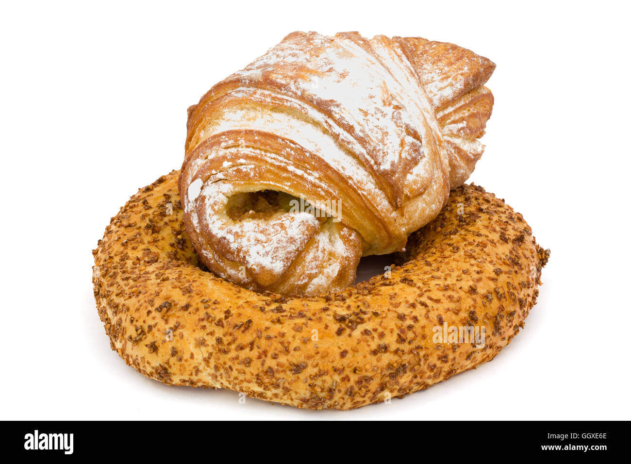 Fresh bakery, isolated on white background Stock Photo - Alamy