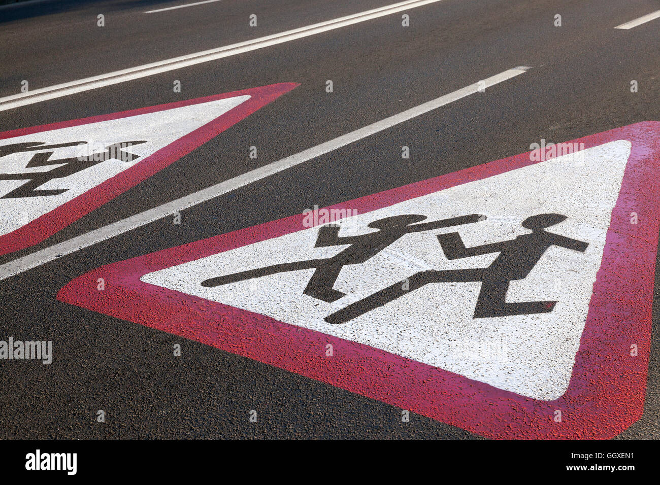 markings on the road Stock Photo - Alamy
