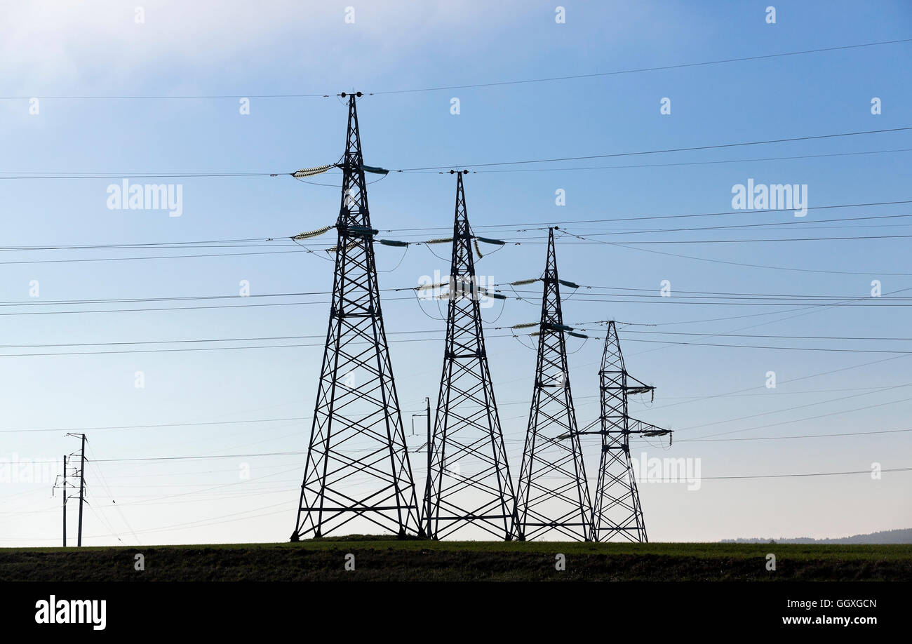electricity transmission system Stock Photo - Alamy