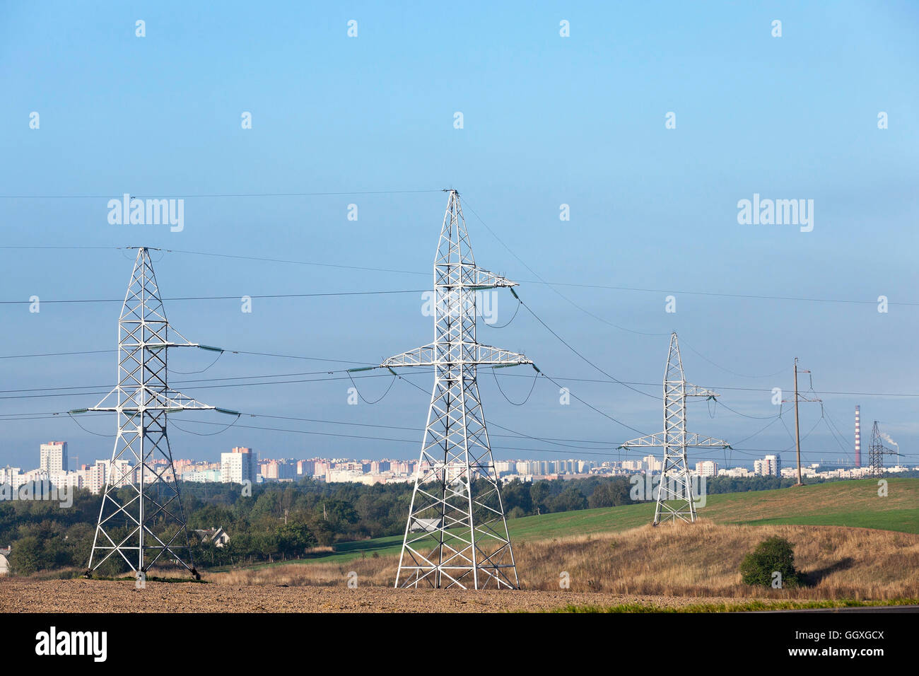 electricity transmission system Stock Photo - Alamy