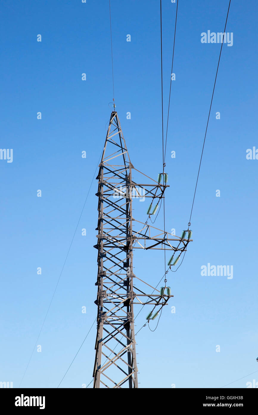 High-voltage poles, close-up Stock Photo - Alamy