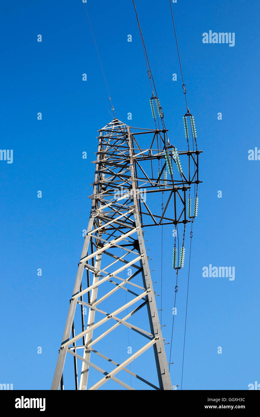 High-voltage power poles Stock Photo - Alamy
